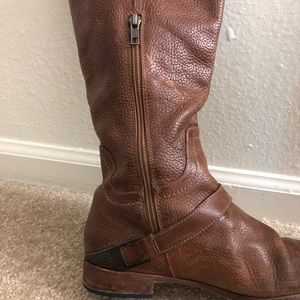 UGG | Shoes | Ugg Channing Brown Leather Riding Boots 75 | Poshmark